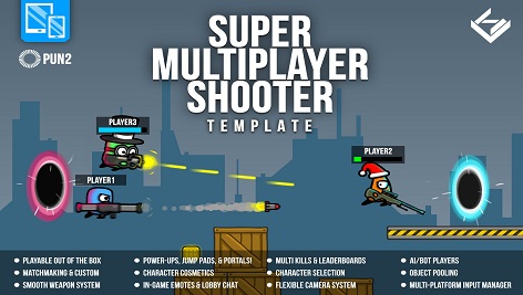 پروژه کامل یونیتی Super Multiplayer Shooter Template - جت ابزار